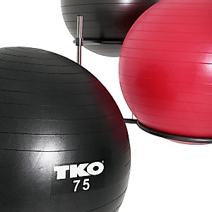 TKO Stability Ball Rack for Your Home and Commercial Gym | Stores 3 Fitness Balls | Exercise Ball Rack to Keep Your Gym Organized