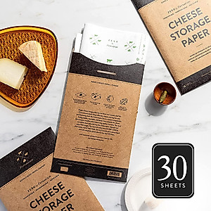 Formaticum Zero Cheese Storage Paper, Compostable, Biodegradable, and Plastic-Free Paper to Keep Cheese and Charcuterie Fresh, 9 x 13 Inches, 30 Total Sheets (2 Boxes)