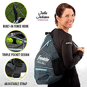 Franklin Sports Pickleball Bags - Pickleball Sling Bag Backpack for Gear + Equipment - Pickleball Bag for Men + Women - Holds Paddles, Pickleballs + Accessories - Official US Open Pickleball Bag