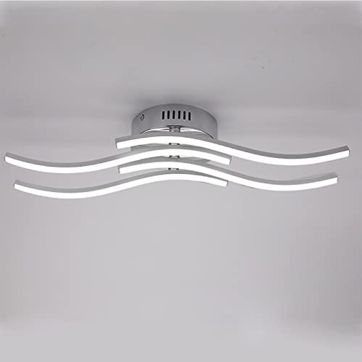 Goeco 4-Light Modern Ceiling Light 24W 2200LM LED Ceiling Light Fixture Neutral White 4000K Curved Design Flush Mount Ceiling Lamp for Hallway, Kitchen, Bedroom, Living Room 110V(Natural White)