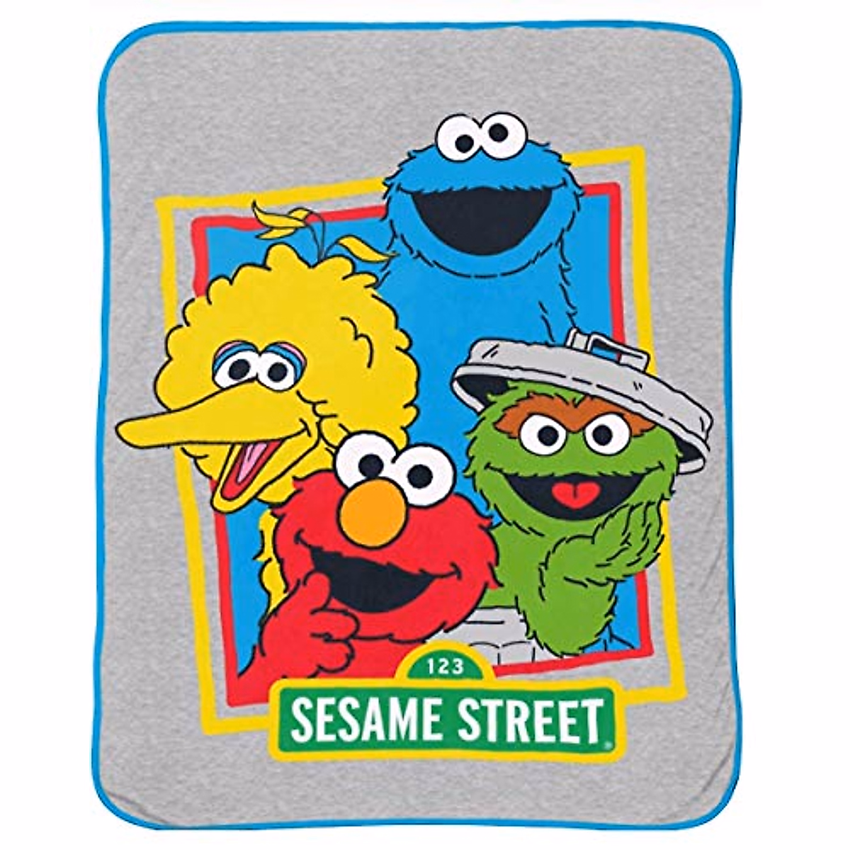 Franco Manufacturing Sesame Street 46" X 60" Plush Throw