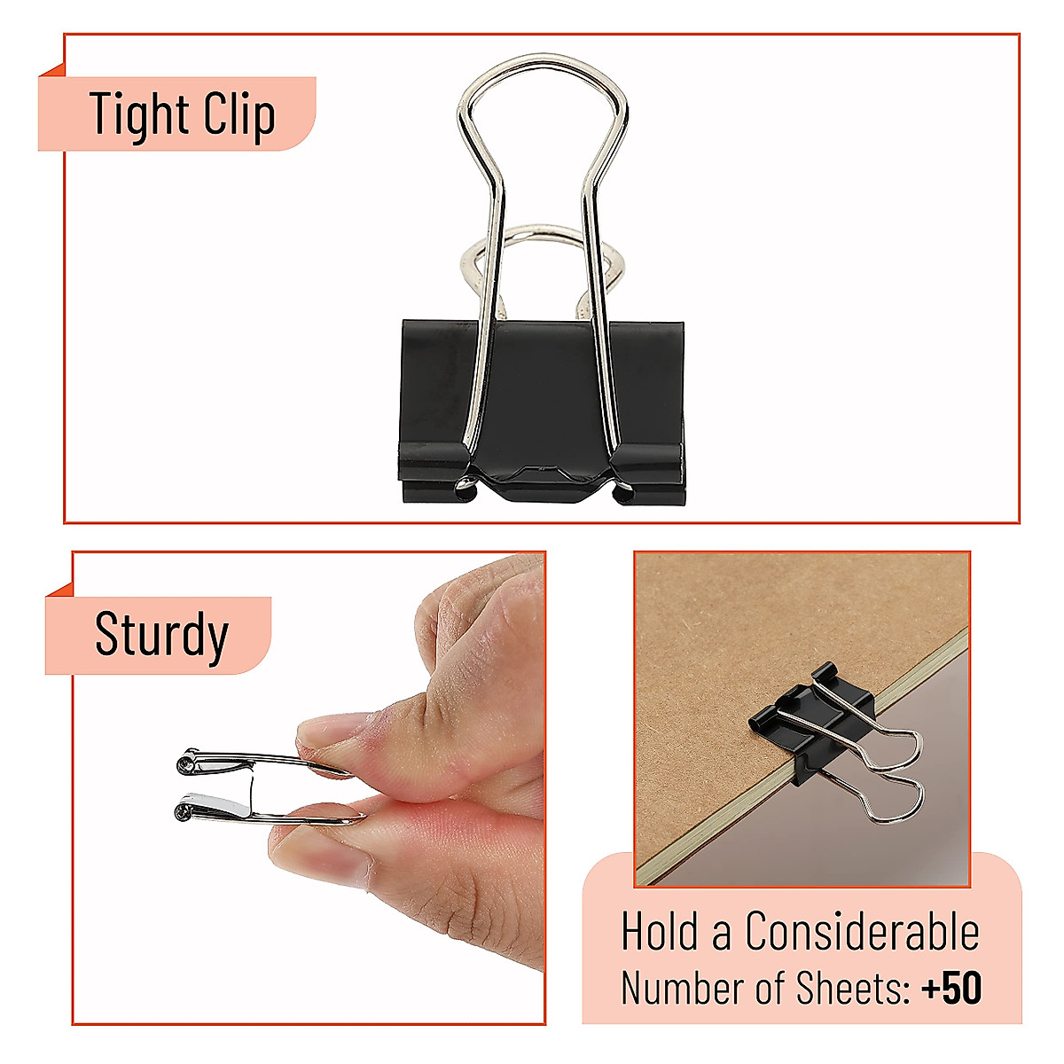 Mr. Pen- Binder Clips, Small Binder Clips, 50Pack, 0.75 in, Black, Small Clips, Paper Binder Clips, Binder Clips Small Size,Small Paper Clips, Office Clips, Micro Binder Clips, Mini Binder Clips