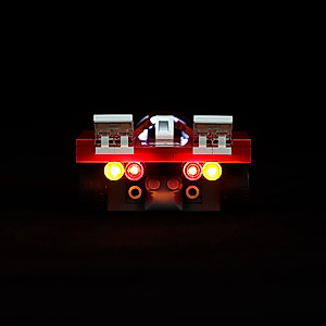 Kyglaring LED Lighting Kit Only Lights Set Designed for Lego 1970 Ferrari 512 M 76906 Model Building Kit - Without Lego Set (Classic Version)