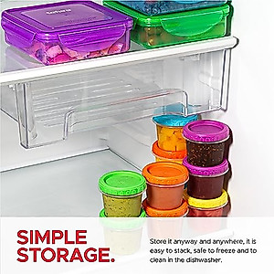 Tafura Small Lunch Containers [12 Pack] 4 Oz. Small Containers with Lids | Snack Containers for Lids | Condiment Containers for Puree, Snacks, and More | Reusable, BPA Free