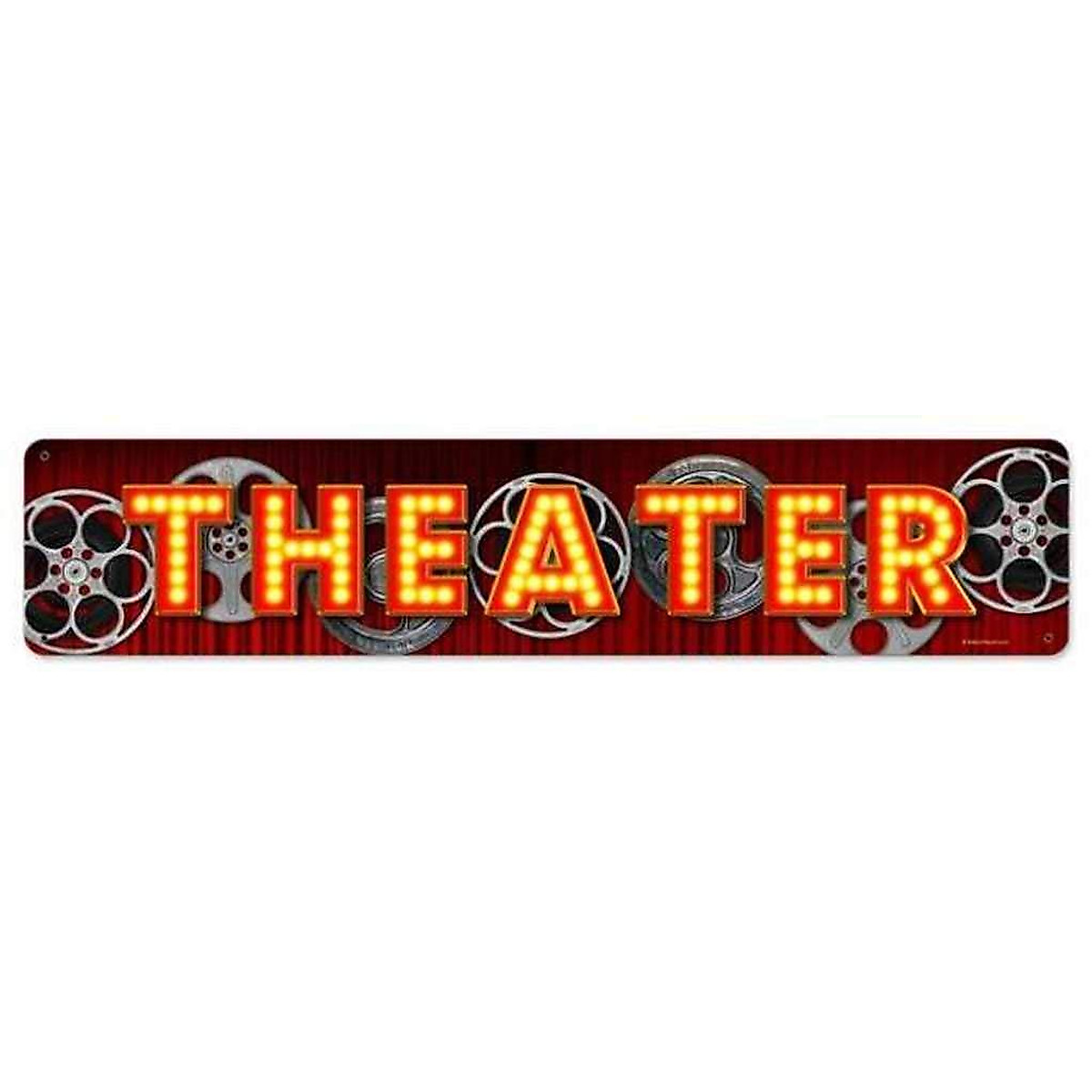 HAIMAX Metal Signs Theater Tin Sign Wall Living Room Vintage Coffee Bar Signs Home Giftsation 4 x 16 Inches