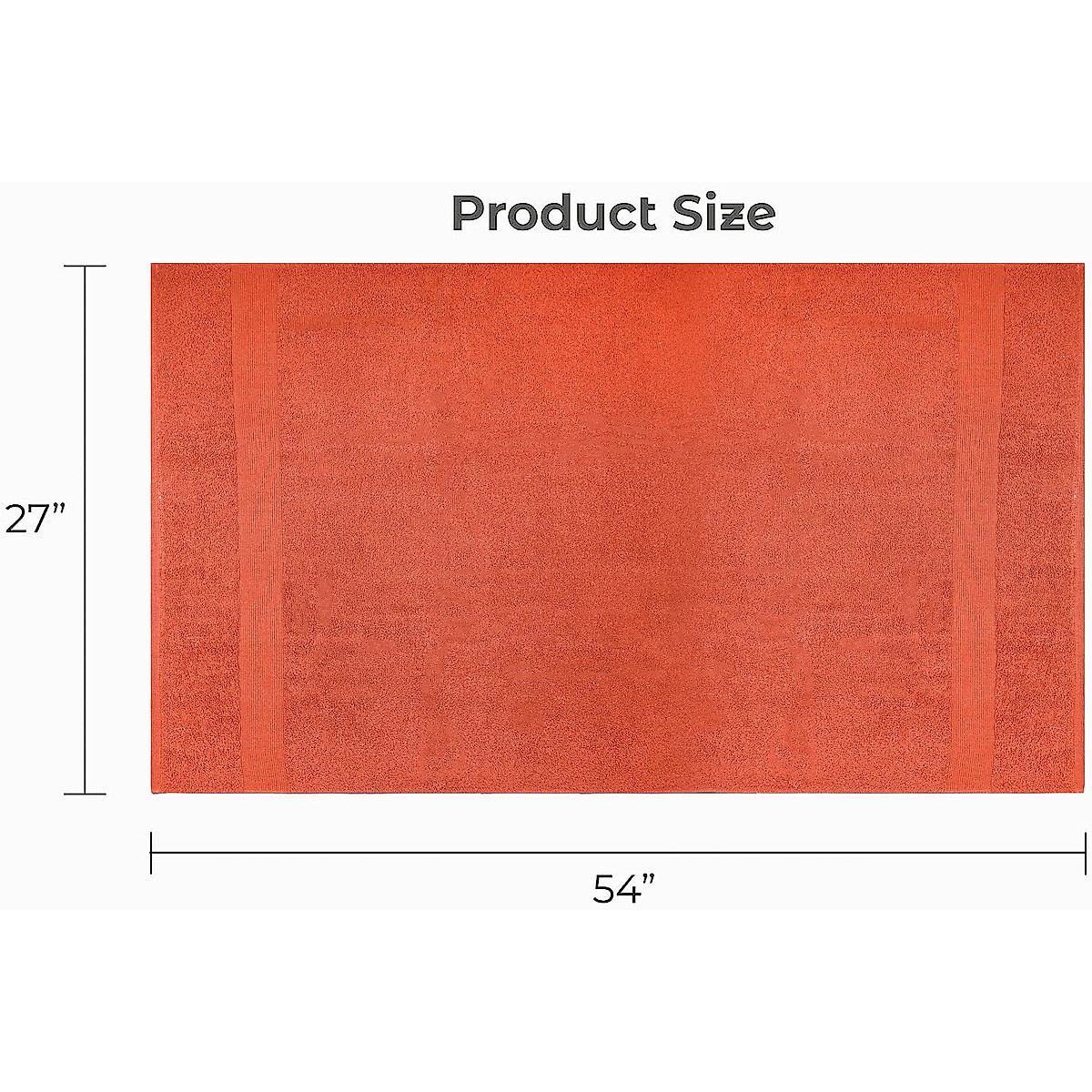 Softolle 100% Cotton Luxury Bath Towels -Towels for Bathroom - Set of 4 Bath Towel (27” x 54”)- Eco-Friendly, Super Soft, Highly Absorbent Bath Towel - Oeko-Tex Certified (Grey) (Coral)