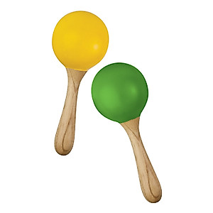 Green Tones 3765 Egg Shaker Handle Maracas, inch