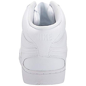 Nike Women's Court Vision Mid Sneaker, White/White-White, 5.5 Regular US