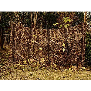 AUSCAMOTEK Camo Netting Camouflage Net for Deer Blind Material Soft Quiet -Brown 5x10Ft