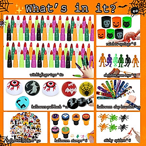 SQZUWIT 280Pcs Halloween Party Favors, 12 Pack Gloves Stuffed Toys Bulk Assortment for Kids, Teens Halloween Goodie Treat Bags Fillers, Pinatas Stuffers, Classroom Prizes, Treasure Box Toys