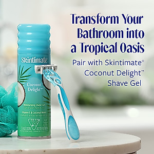 Skintimate Coconut Delight Disposable Razors for Women, 12 Count
