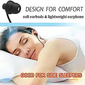 Ururtm Sleep Soundproof Earbuds Headphones, Noise Isolating Soft Earbuds for Sleeping, Nighttime, Insomnia, Side Sleeper, Snoring, Travel, Meditation & Relaxation (Black)