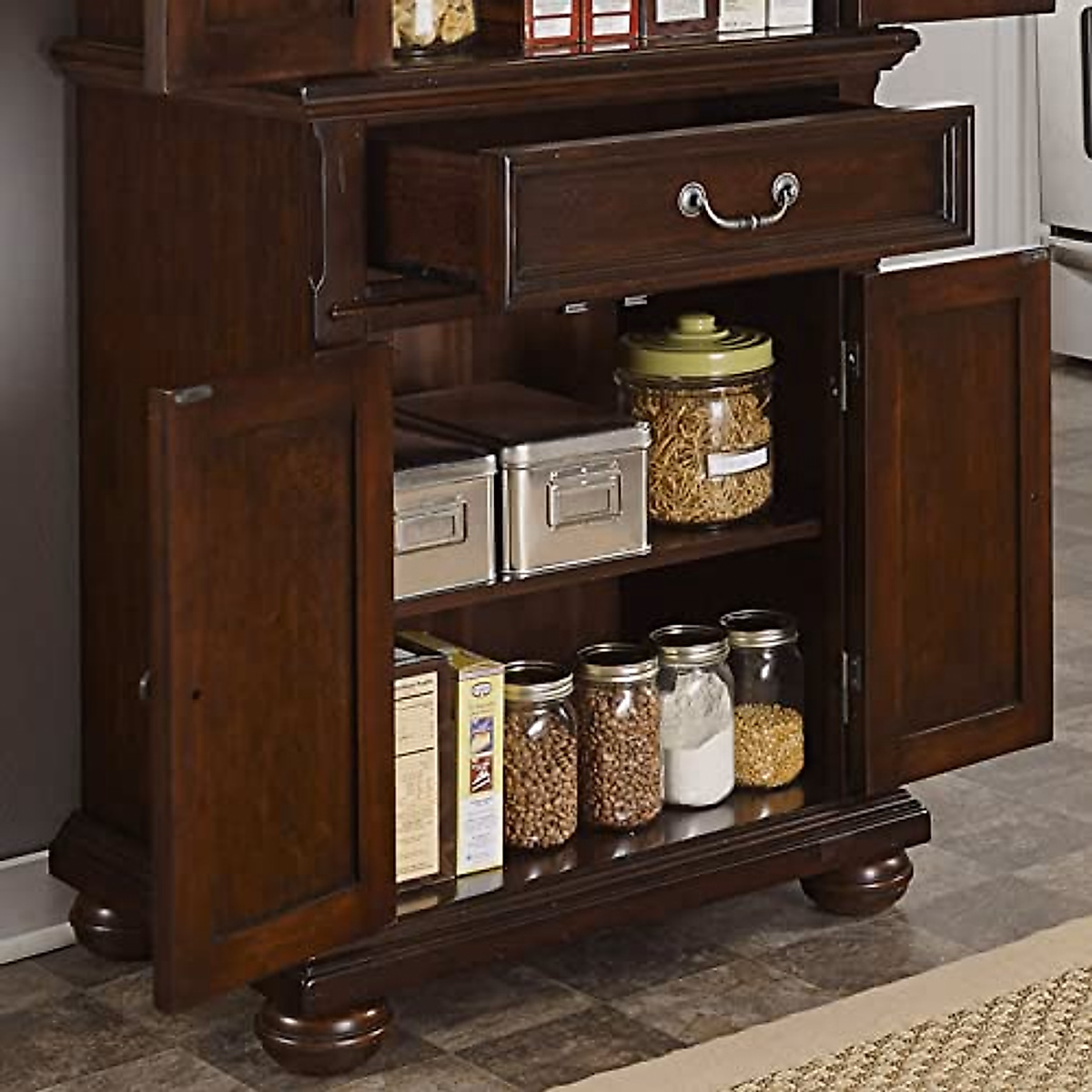 Colonial Classic Dark Cherry Pantry Cabinet by Home Styles