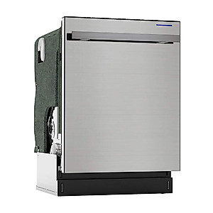 Sharp SDW6757ES Slide-In Dishwasher, Stainless Steel Finish, 24" Wide, Soil Sensors, Premium White LED Interior Lighting, Smooth Glide Rails, Heated Dry Option, Responsive Wash Cycles, Power Wash Zone