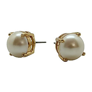 Kate Spade New York Pearl Gumdrop Stud Earrings (Cream)