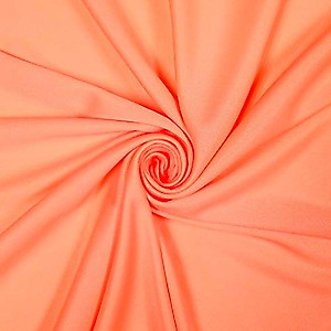 Texco Inc Polyester Interlock Lining 2 Way Stretch/Decoration, Apparel, Home/DIY Fabric, Coral 011 1 Yard