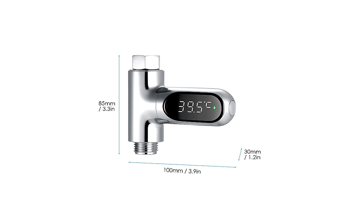 Shower Thermometer with LED Display for Safe Bathing