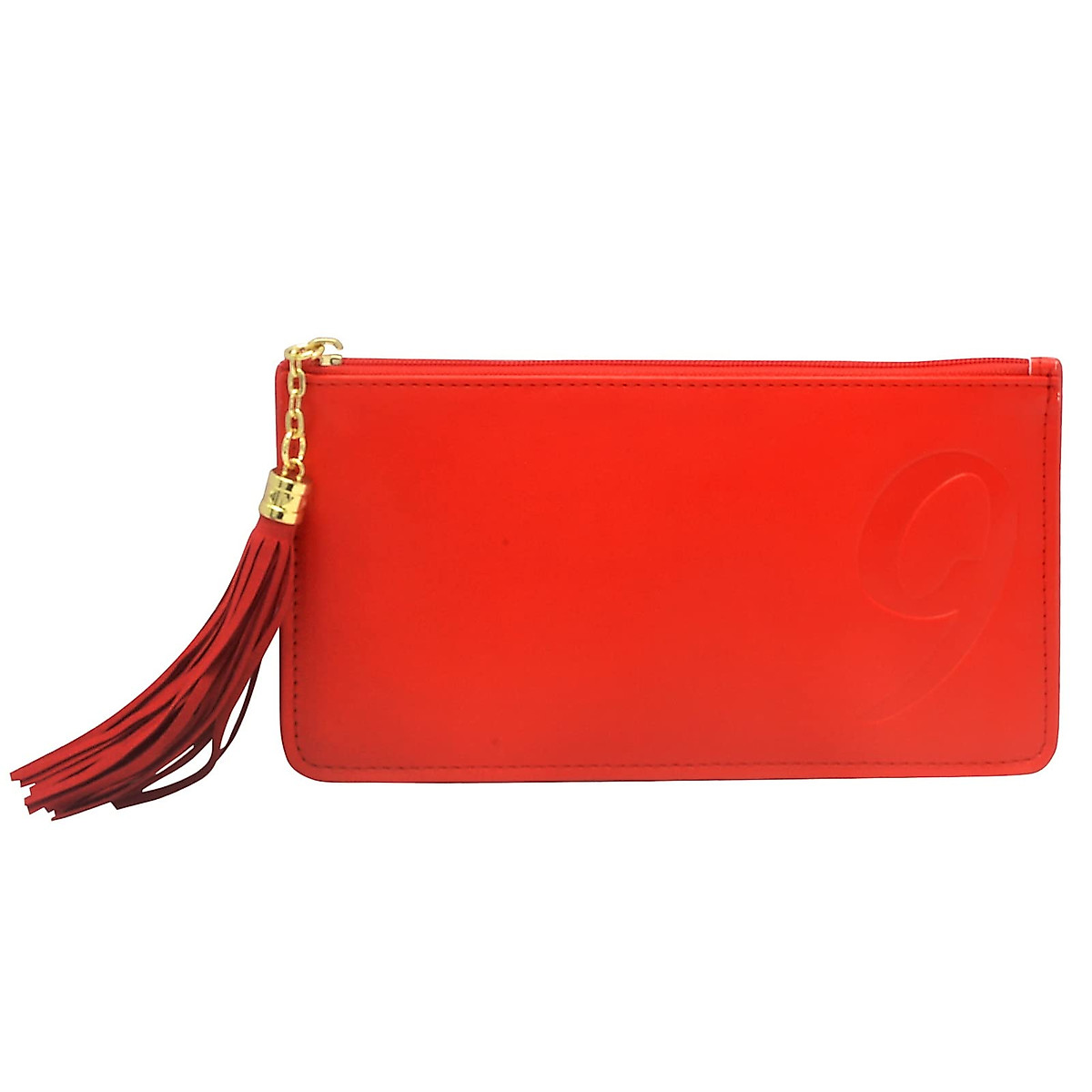 Fengshuibringluck Red Faux Leather Purse 9 Wealth Wallet Tassel Lady Purse Good Luck