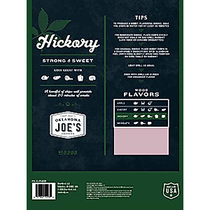Oklahoma Joe's Hickory Wood Smoker Chips, 2-Pound Bag