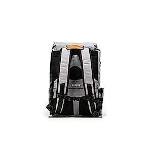 PKG Cambridge (31L) Backpack. 600D Water Resistant Double Layer Construction. 16" Laptop (Light Grey/Tan)