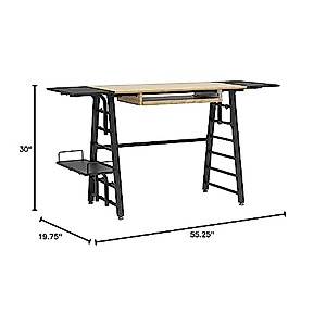 Calico Designs Convertible Art Drawing/Computer Desk for Kids in Ashwood/Graphite 51240