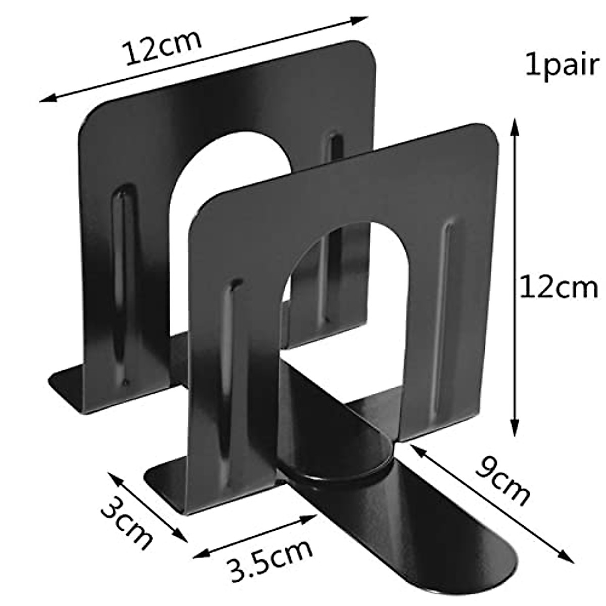 SZYAWsd File Sorters Simple Style Metal Bookends Iron Support Holder Nonskid Desk Stands for Books