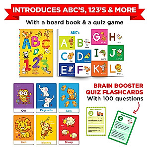 Learnabee Toys for 2 Year Old Boys/Girls | Gift for 2 Year Old Kids | Board Books and Fun Activities |Learning and Educational Toys & Games (1 Box Set)