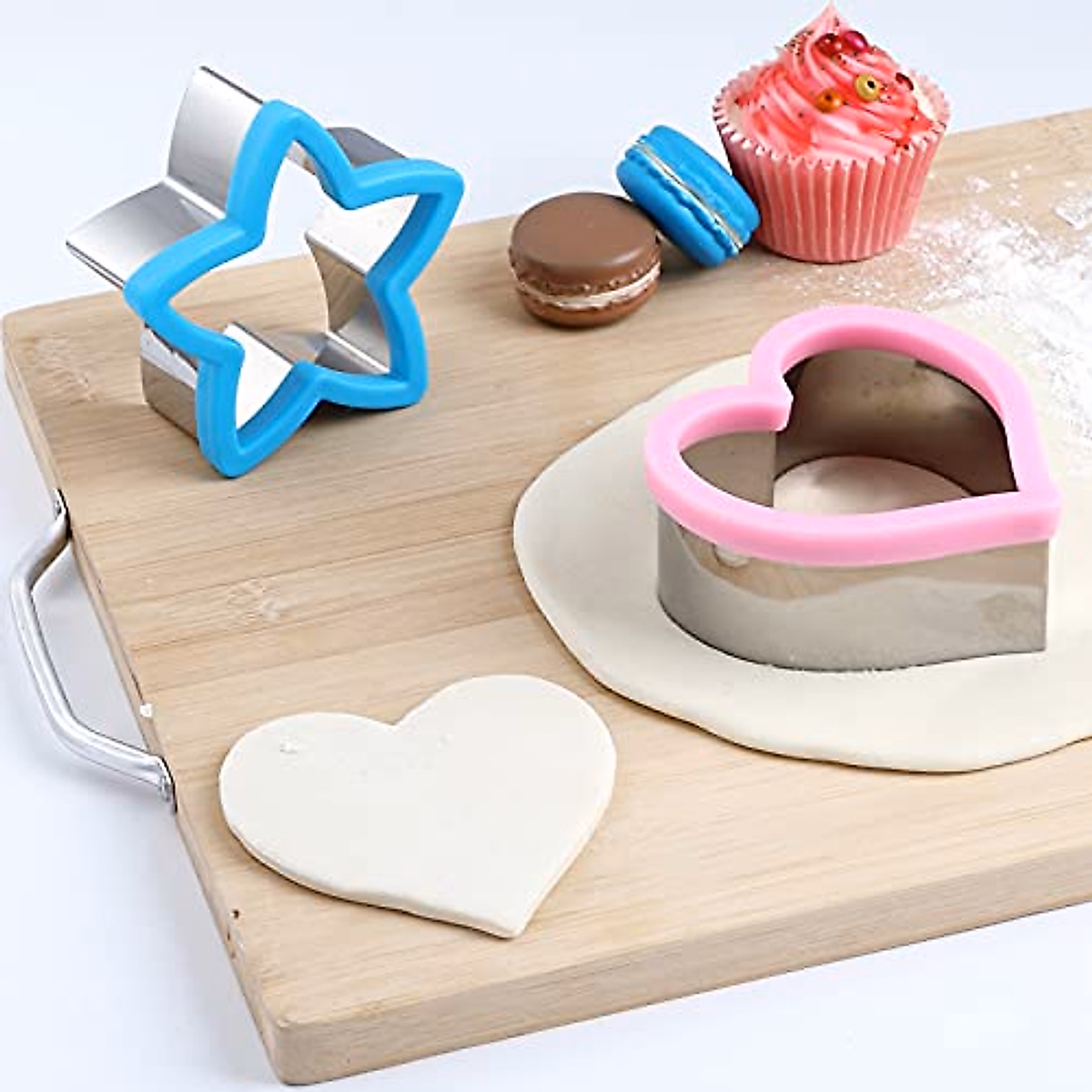 Sandwiches cookie Cutter set,Mouse & Dinosaur & Heart & Star Shapes Sandwich Cutters Cookie Cutters Vegetable cutters-Food Grade Cookie Cutter Stamps Mold Decorate Food for Kids