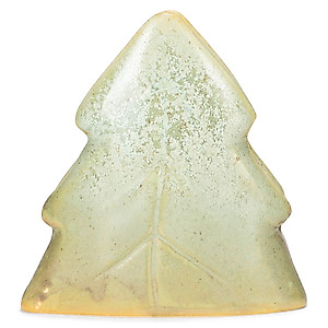 Creative Co-Op 4" L x 2-1/4"W x 4" H Stoneware Christmas Tree Sponge Holder, Reactive Glaze, Green (Each One Will Vary) Entertaining Tools, Multi