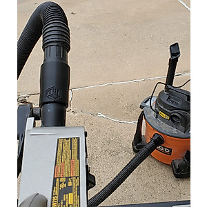 B3D Miter Saw Vacuum Adapter Dust Collection Chop Saw Construction Shop Vac Attachment, Black