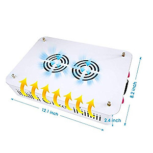 Giixer 1000W LED Grow Light, Dual Switch & Dual Chips Full Spectrum LED Grow Light Hydroponic Indoor Plants Veg and Flower-1000 watt (10W LEDs 100Pcs)