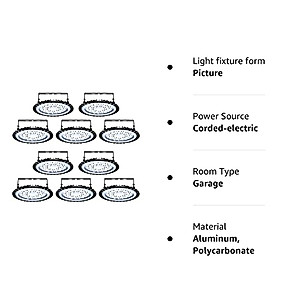 Viugreum 10 Pack 100W UFO LED High Bay Lights, 10000LM 6500K Daylight White Led Bay Light Fixtures, IP65 Waterproof Commercial Warehouse Lighting Workshop Indoor Outdoor Area Light