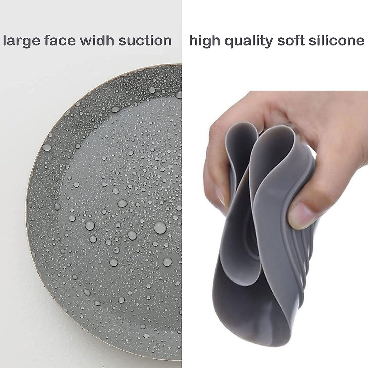 2 -Pack Tub Stopper, 6inch Silicone Flat Suction Cap Bathtub Plug, Suitable for Kitchens, Laundry Rooms, and Bathrooms(White + Gray)…