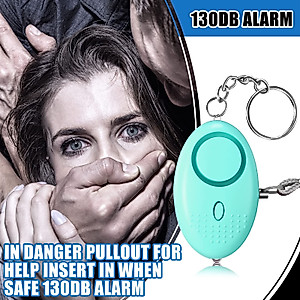 Macarrie 24 Pcs Sound Personal Alarm 130DB Alert Alarm Keychain with LED Lights for Women, Men(Mixed Color)