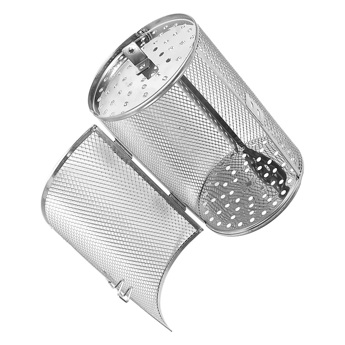 Alvinlite Roast Basket Stainless Steel Rotary Round Bakeware Oven Roast Baking Rotary Nuts Peanut Basket Kitchen Cooking Tool