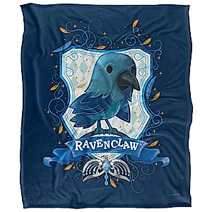 Harry Potter Watercolor Ravenclaw Crest Officially Licensed Silky Touch Super Soft Throw Blanket 50" x 60"