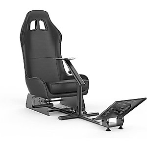 cirearoa Racing Wheel Stand with seat Gaming Chair Driving Cockpit for All Logitech G923 | G29 | G920 | Thrustmaster | Fanatec Wheels | Xbox One, PS4, PC Platforms (Black/Black)