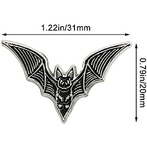 Nice2Pcs Bat Enamel Pin Alternative Goth Witchy Style Bat Jewelry Halloween Accessory