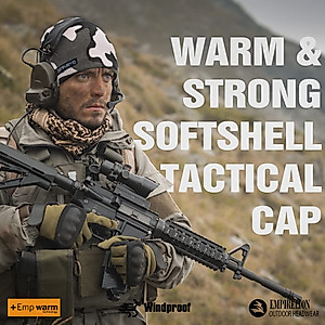 EMPIRELION Softshell Fleece Lined Beanie Hats Winter Warm Running Skull Cap Thermal Snow Watch Cap Men Women (1, Camo Snow)