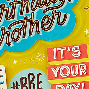 Hallmark Birthday Card for Brother from Sister (Cheers to You)