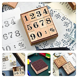 Operitacx Office Decor 24Pcs Month Stamp Decorative Stamp DIY Diary Stamp Journal Monthly Stamp Journal Wooden Stamp Wood Decor