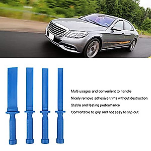 GRCFUMO 4 Pcs Plastic Scraper Set, Sturdy Plastic Chisel Scraper Set, Flexible Plastic Paint Scraper Tool for Removing Adhesive Sticker Decoration