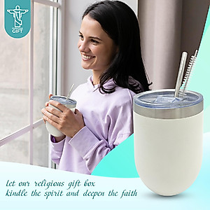 DEHITE Christian Gifts for Women Religious Inspirational Present With Insulated Tumbler - | Notebook | Socks | Keychain | Birthday Basket | - Christmas Gifts Box for Mother Bestfriend Coworker