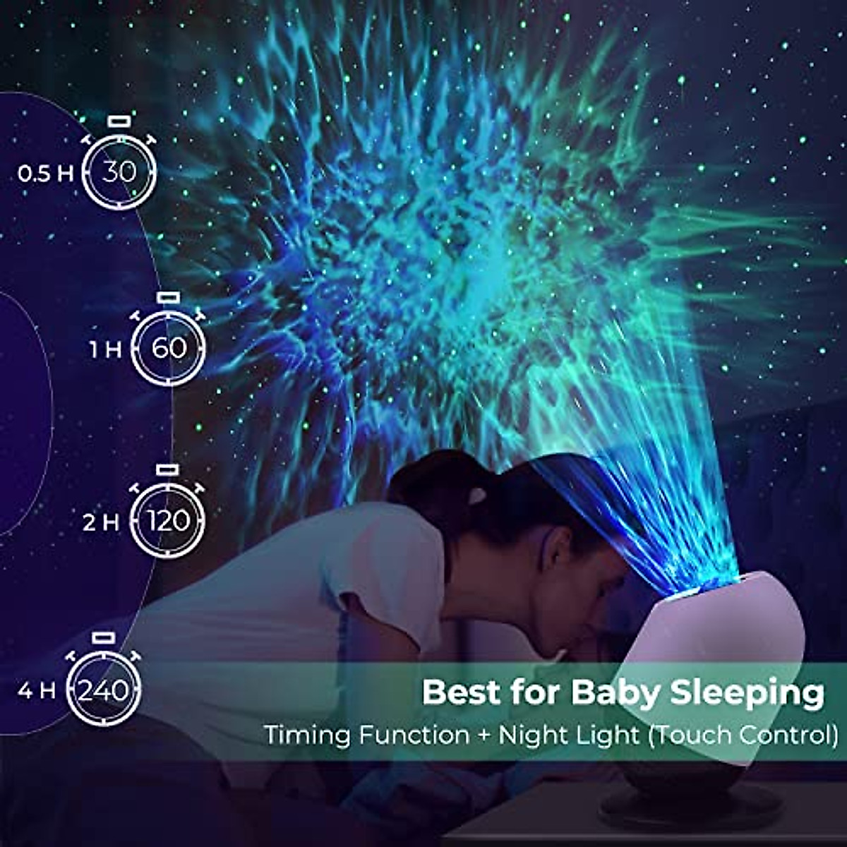 Star Projector Galaxy Projector Night Light Projector, Remote Control Galaxy Lamp 12 Dynamic Nebula Effects Timer Galaxy Light for Kids Adults Gaming Room