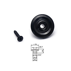 Metallor Bass Guitar String Trees String Retainer Guides for Bass Guitar Parts Replacement Pack of 2pcs with Mounting Screws Black