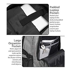 Rockland Business Pro USB Laptop Backpack, Grey, Large
