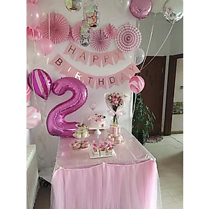 Tellpet Pink Number 2 Balloon, 40 Inch