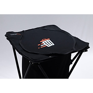 TrashMigo Portable Trash Can - Collapsible, Indoor/Outdoor Trash Bag Holder for Garbage - Durable Trashcan for Beach, Camping, Tailgate, Picnic and More... (Black) (01)