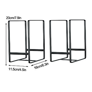 Hikinlichi 2 Pack Large Plate Holders Organizers Upright Cabinet Dish Drying Racks Metal Plate Dish Organizers Racks Stands for Countertop and Cupboard 7.87in. x 6.29in. x 4.52in. Black