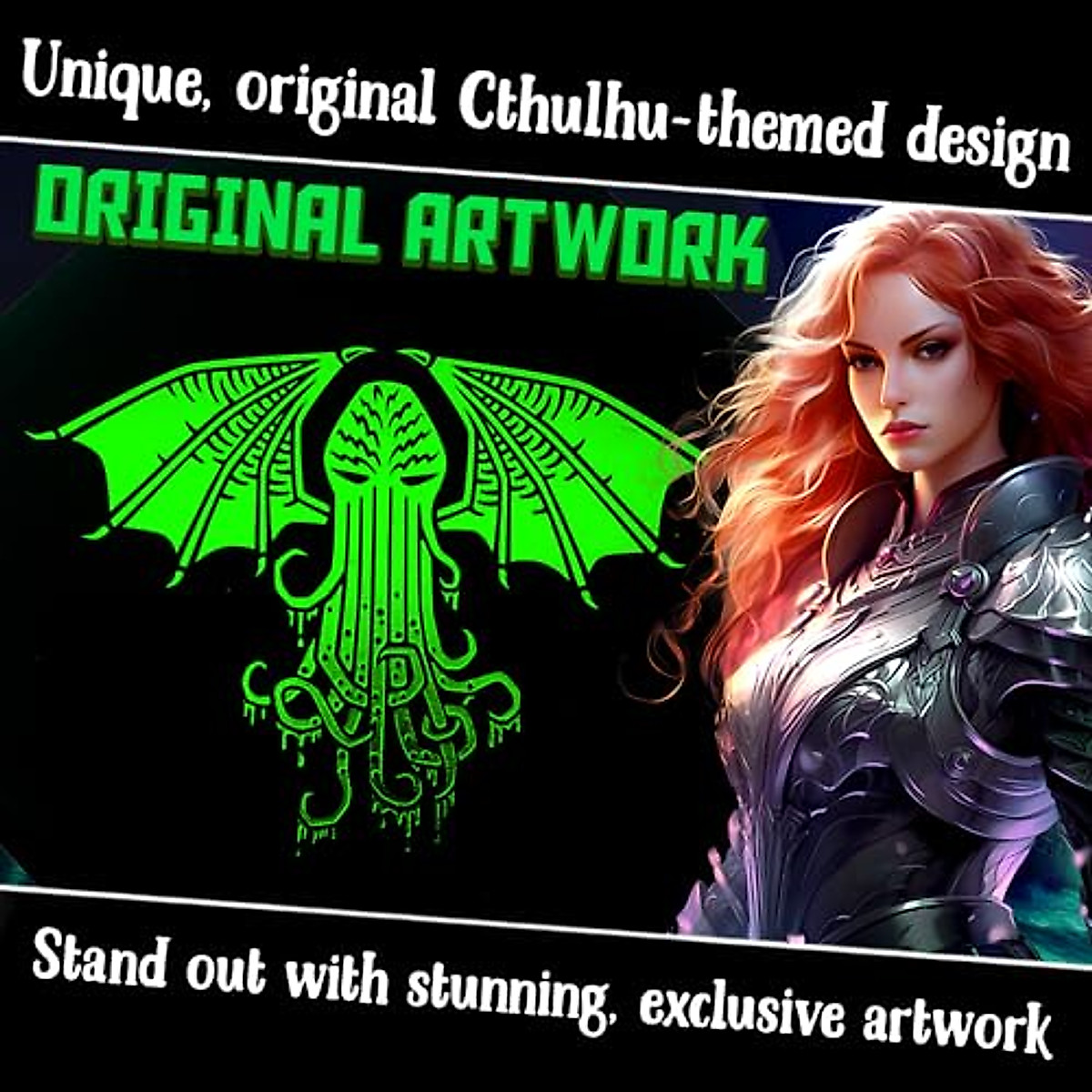 Fantasydice-Cthulhu Tome-Green - Dice Tray - 9" Octagon with Lid and Dice Staging Area- Holds 5 Sets(7 Dice Set/Standard) for All Tabletop RPGs Like D&D, Call of Cthulhu, Shadowrun.